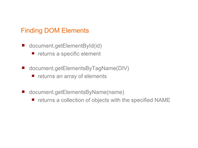 JavaScript & Dom Manipulation | PPT | Web Design and HTML | Internet
