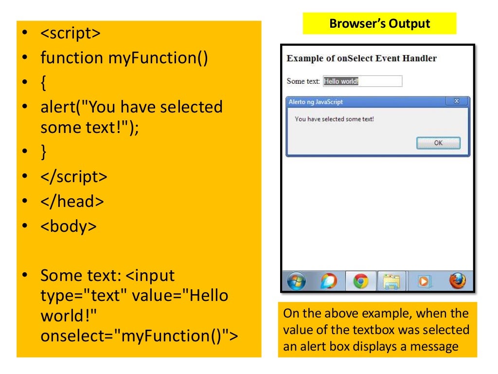 Javascript Event Handler