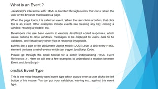 Java script events | PPTX