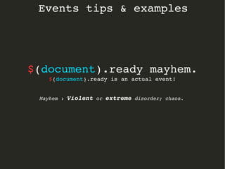 Event handling using jQuery | ODP