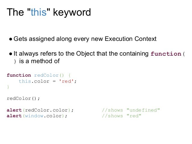 JavaScript Execution Context JavaScript Execution Context