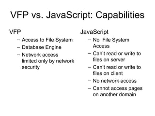 Java script for foxpro developers | PPT | Web Development | Internet
