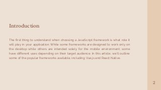 JavaScript Frameworks for creating mobile apps | PPT