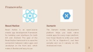 JavaScript Frameworks for creating mobile apps | PPT