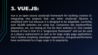Javascript frameworks | PPTX