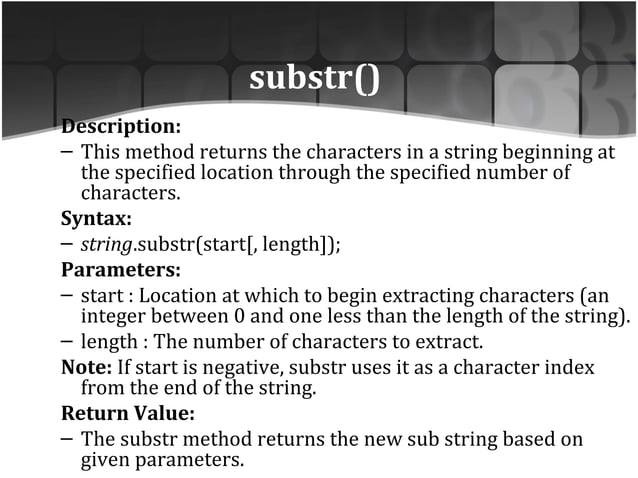 Javascript Built In String Functions Ppt