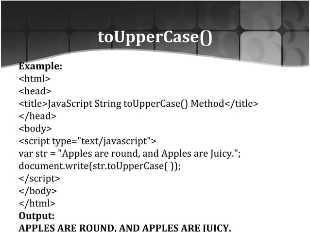 Javascript Built In String Functions Ppt 1919