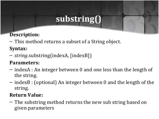 Javascript built in String Functions Javascript built in String Functions