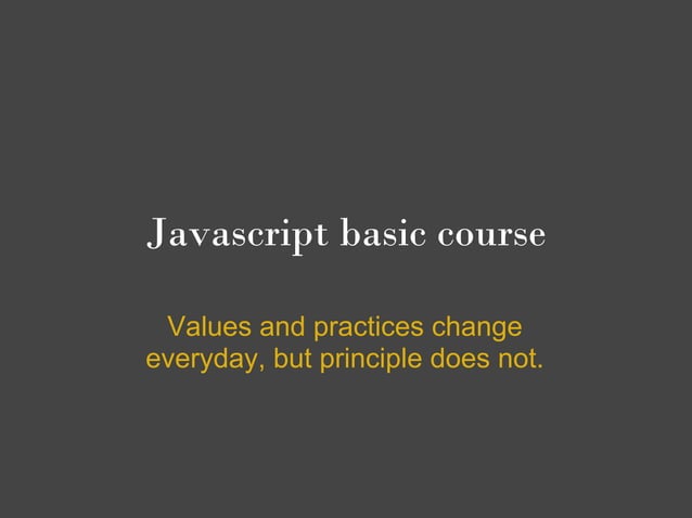 Javascript basic course | PPT