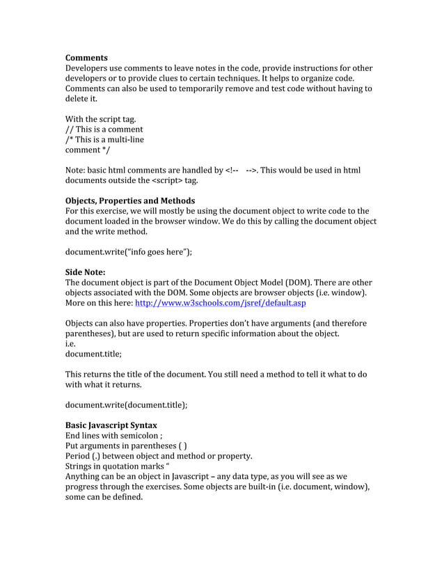 Intro to Programming for Communicators - Hacks/Hackers ATX | PDF