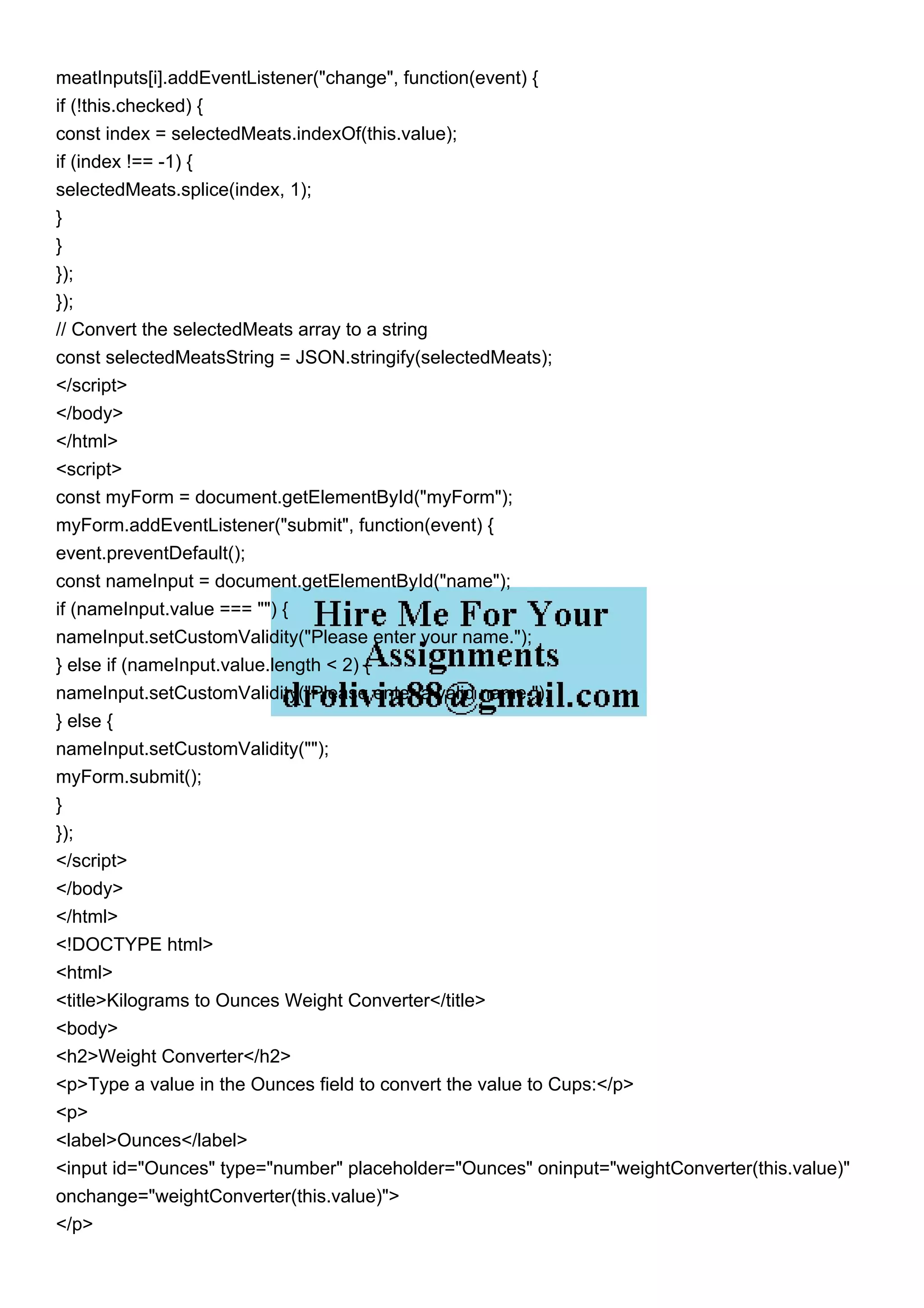 JAVASCRIPT I need help adding the following to my code Enha.pdf