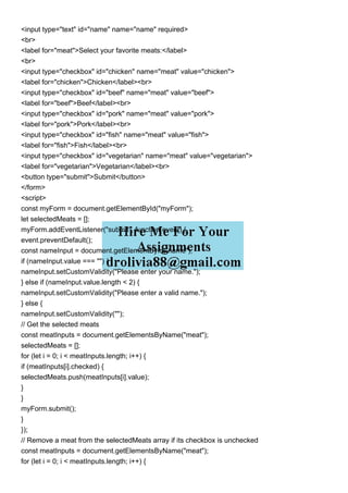 JAVASCRIPT I need help adding the following to my code Enha.pdf