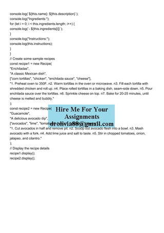 JAVASCRIPT I need help adding the following to my code Enha.pdf