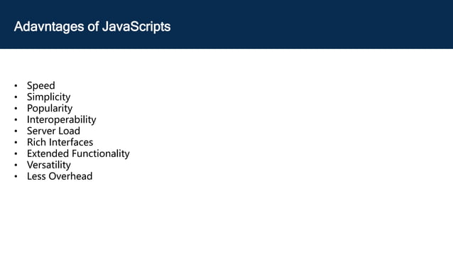 Introduction to JavaScript Scripting Language | PPT Introduction to JavaScript Scripting Language | PPT