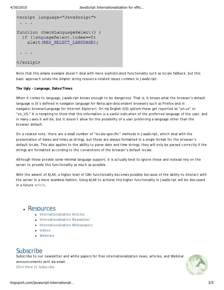 Javascript Internationalization I18n For Efficient Software Localizat…