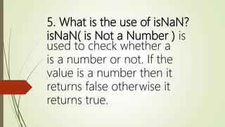 Javascript interview questions and answers | PPTX