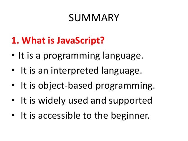 Java script introduction