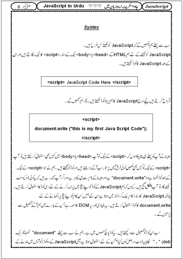 Javascript in urdu - Muhammad Danish Irshad | PDF | Web Development ...