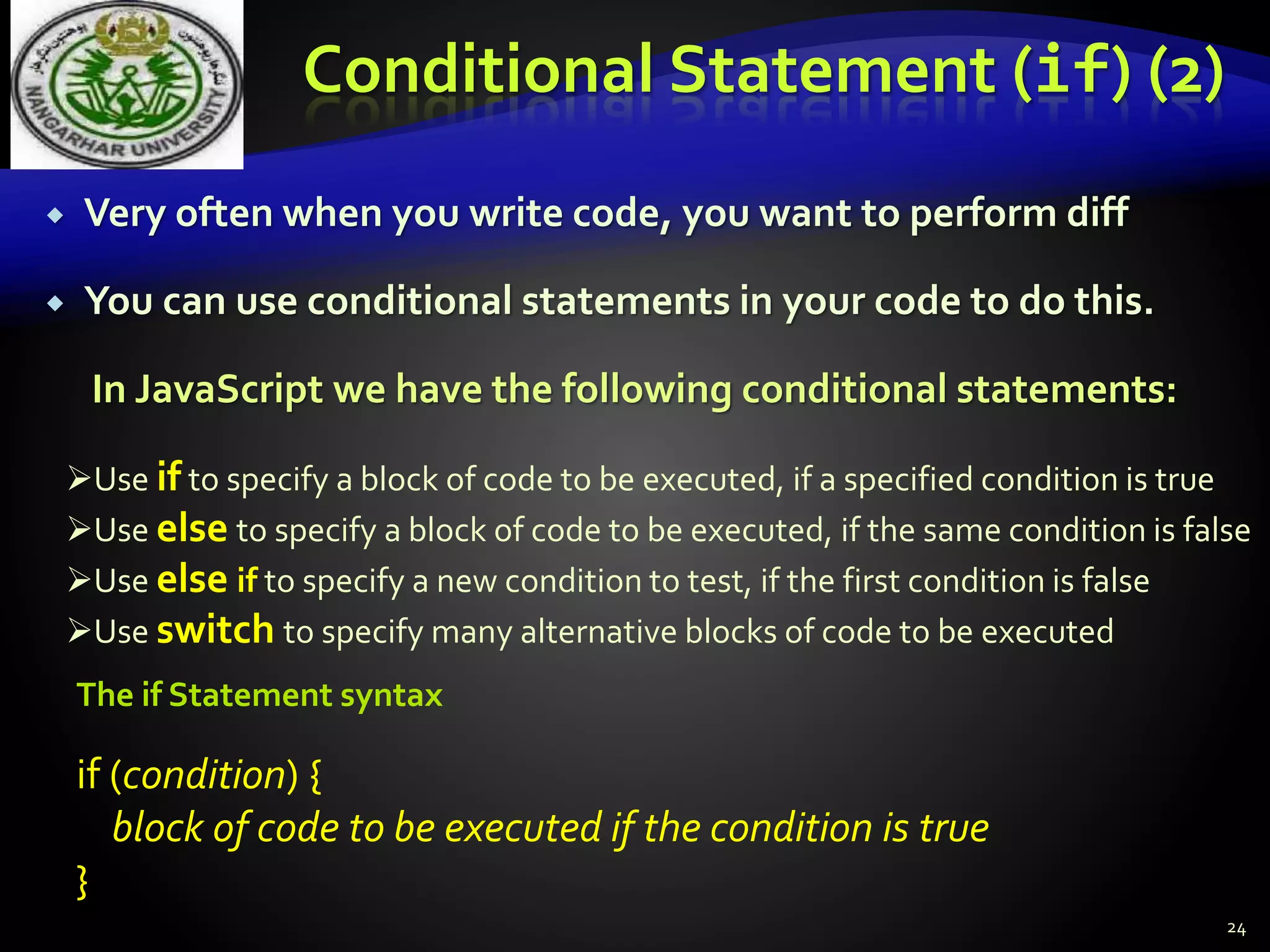 JavaScript lesson 1.pptx | Web Development | Internet