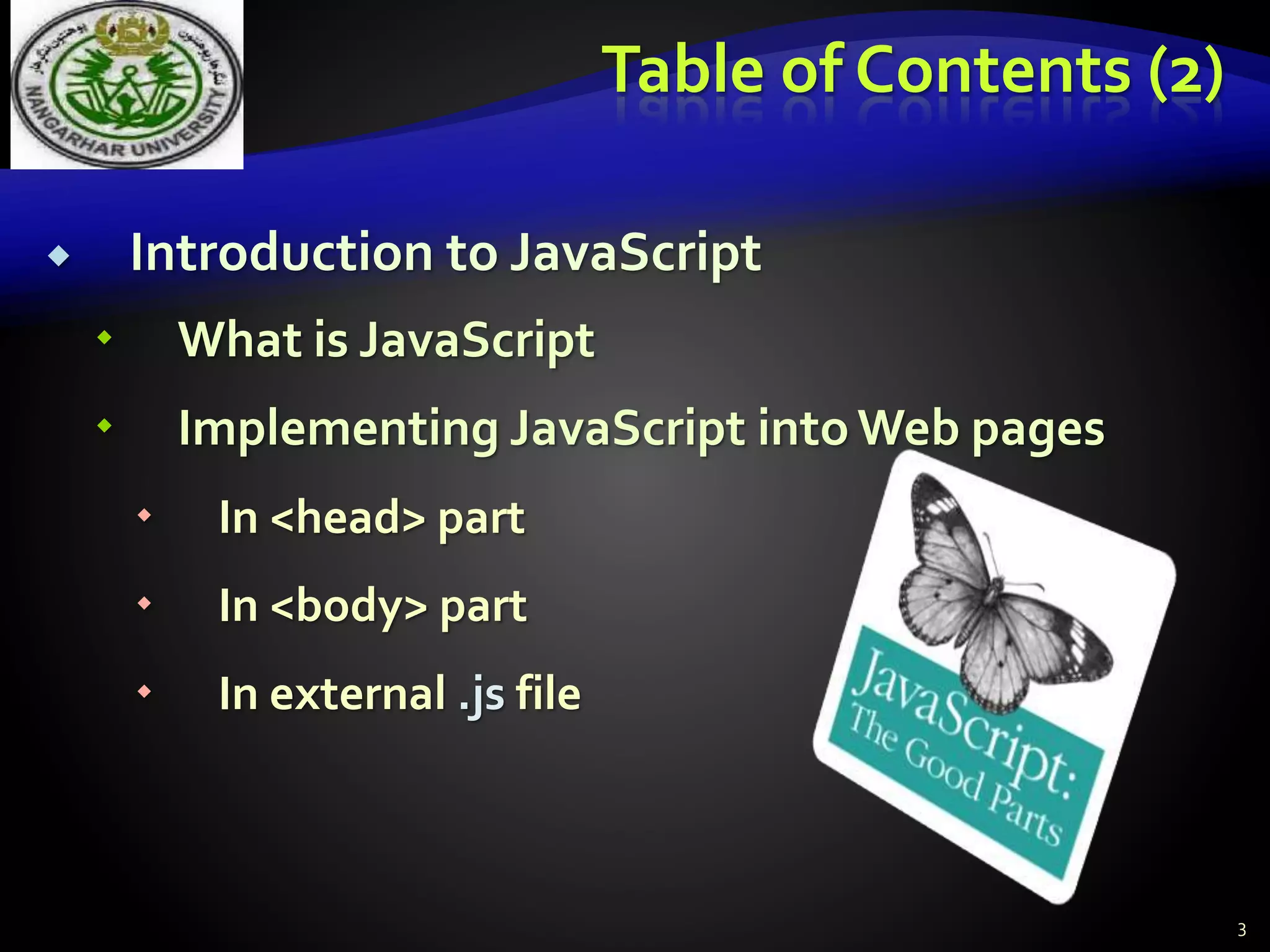 JavaScript lesson 1.pptx | Web Development | Internet
