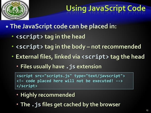 JavaScript lesson 1.pptx | Web Development | Internet