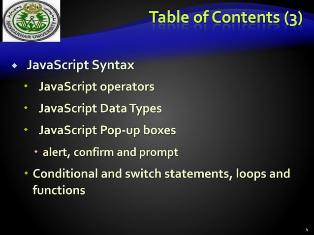 JavaScript lesson 1.pptx | Web Development | Internet