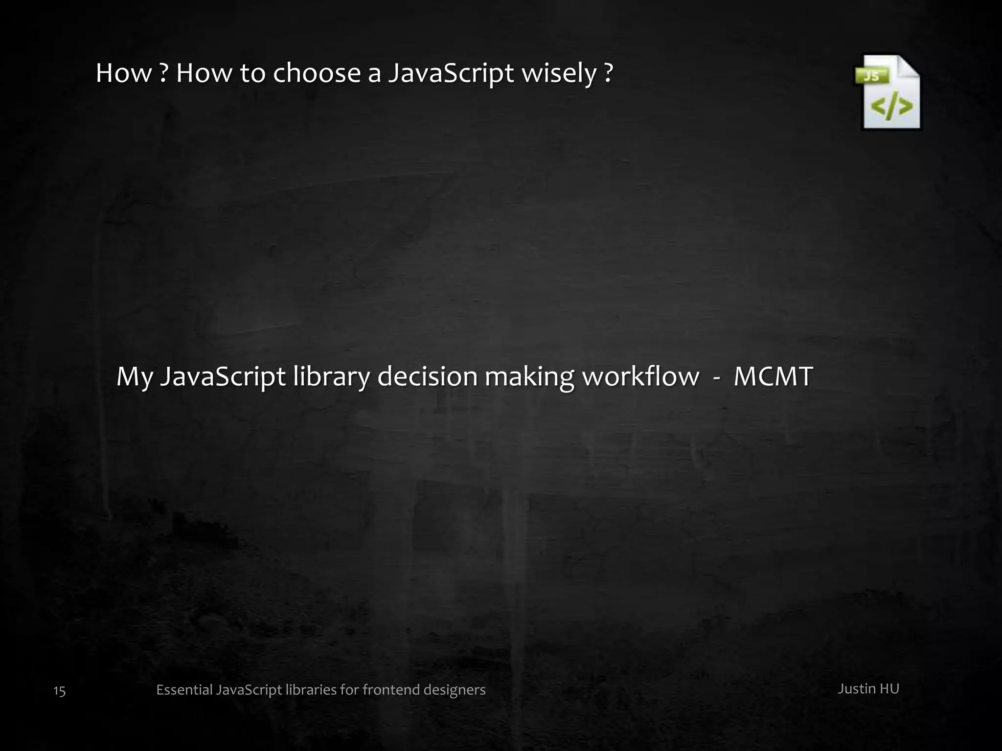 Javascript library toolbox | PPT