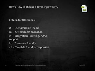 Javascript library toolbox | PPT