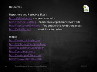 Javascript library toolbox | PPT