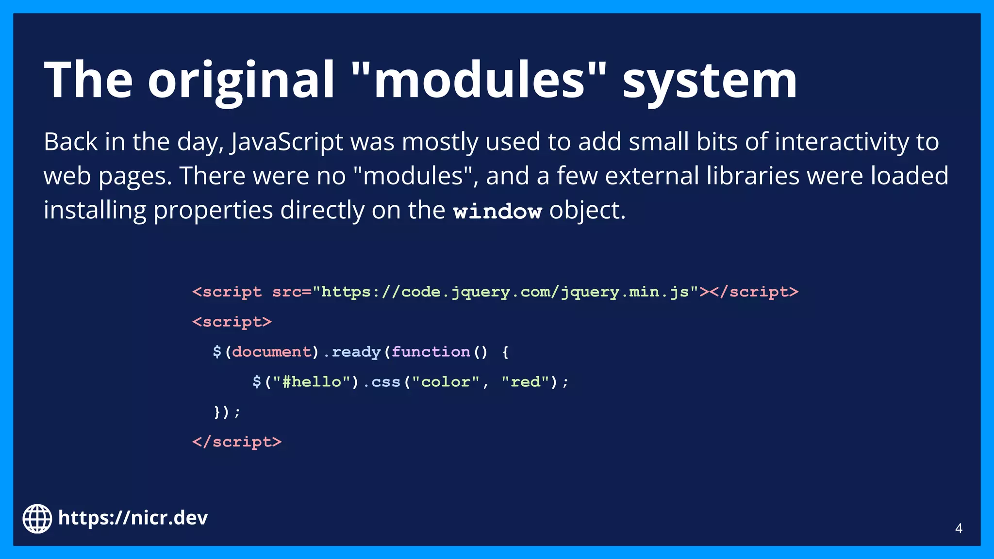 JavaScript Modules Past, Present and Future | PPT