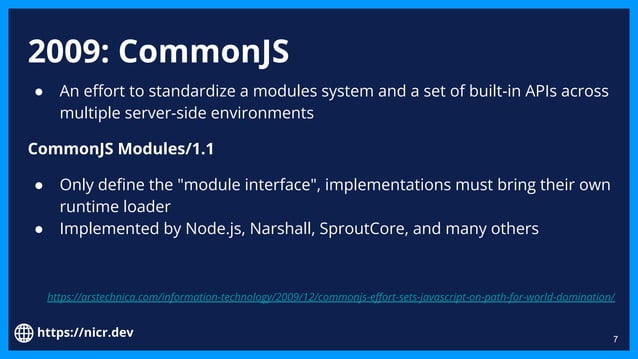 JavaScript Modules Past, Present and Future | PPT