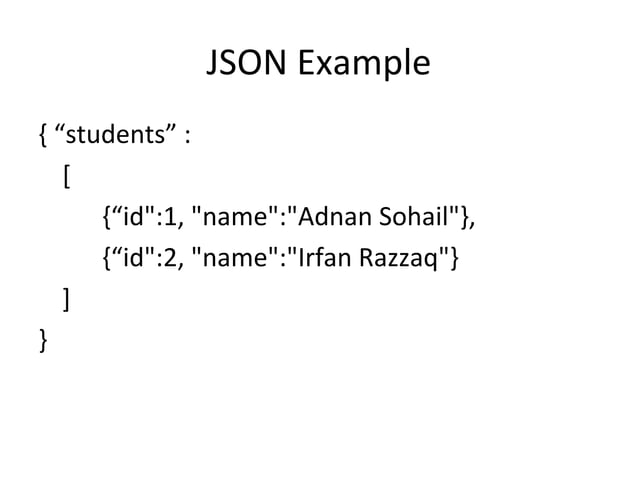 Java Script Object Notation (JSON) | PPT