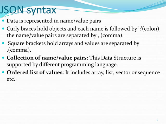 Java Script Object Notationjson Ppt