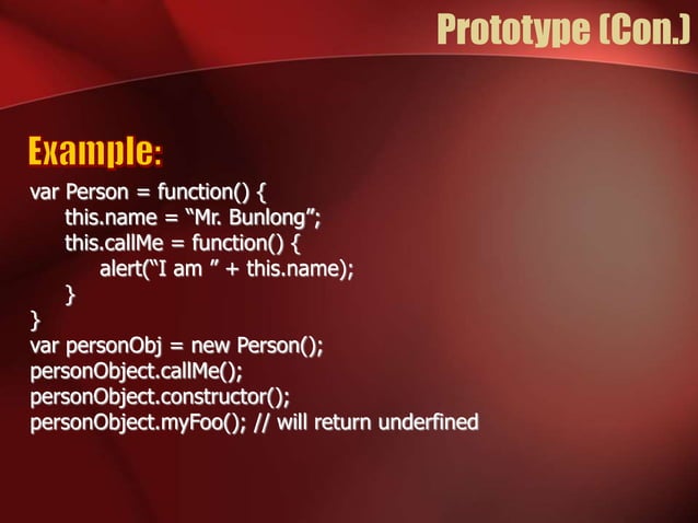 Javascript Object Oriented Programming | PPT