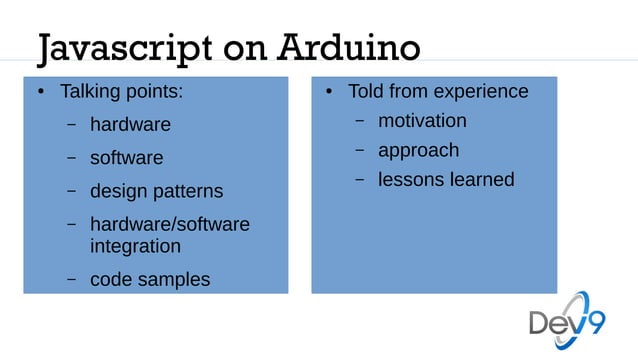 Javascript on Arduino | PPT