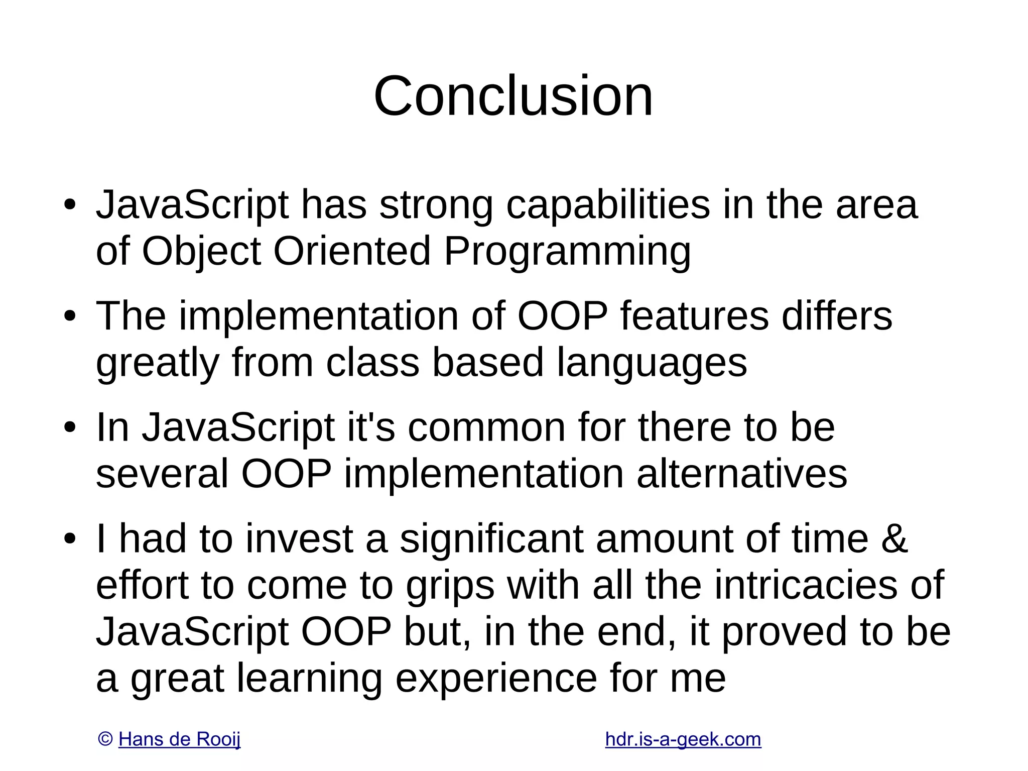 Javascript Object Oriented Programming Cheat Sheet Ppt