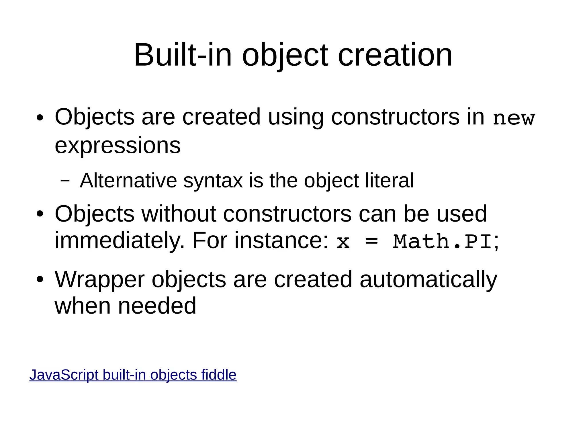 Javascript Object Oriented Programming Cheat Sheet Ppt