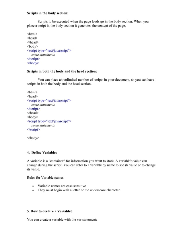Java script questions | PDF
