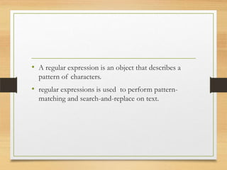 Javascript regular expression | PPTX
