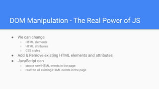 JavaScript Roadmap - DOM Manipulation | PDF