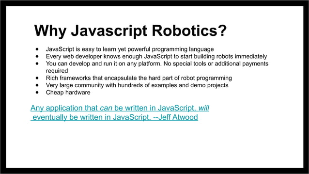 Javascript robotics | PPT