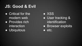 Java script, security and you - Tri-Cities Javascript Developers Group | PPT