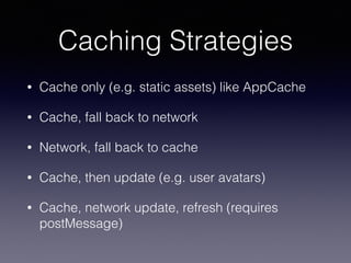 JavaScript Service Worker Design Patterns for Better User Experience | PPT