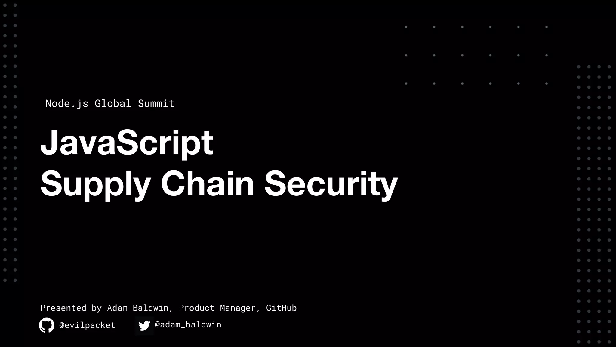 JavaScript Supply Chain Security | PPT