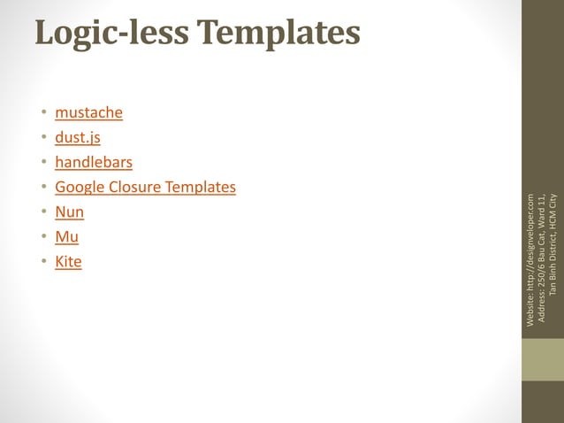 Javascript template engine | PPT
