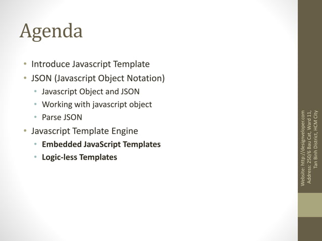 Javascript template engine | PPT