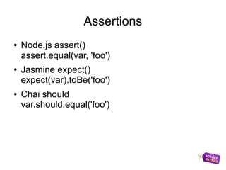 Unit Testing With Javascript | ODP