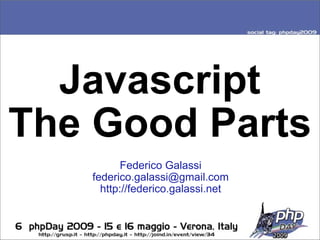 Javascript The Good Parts v2 | PPT