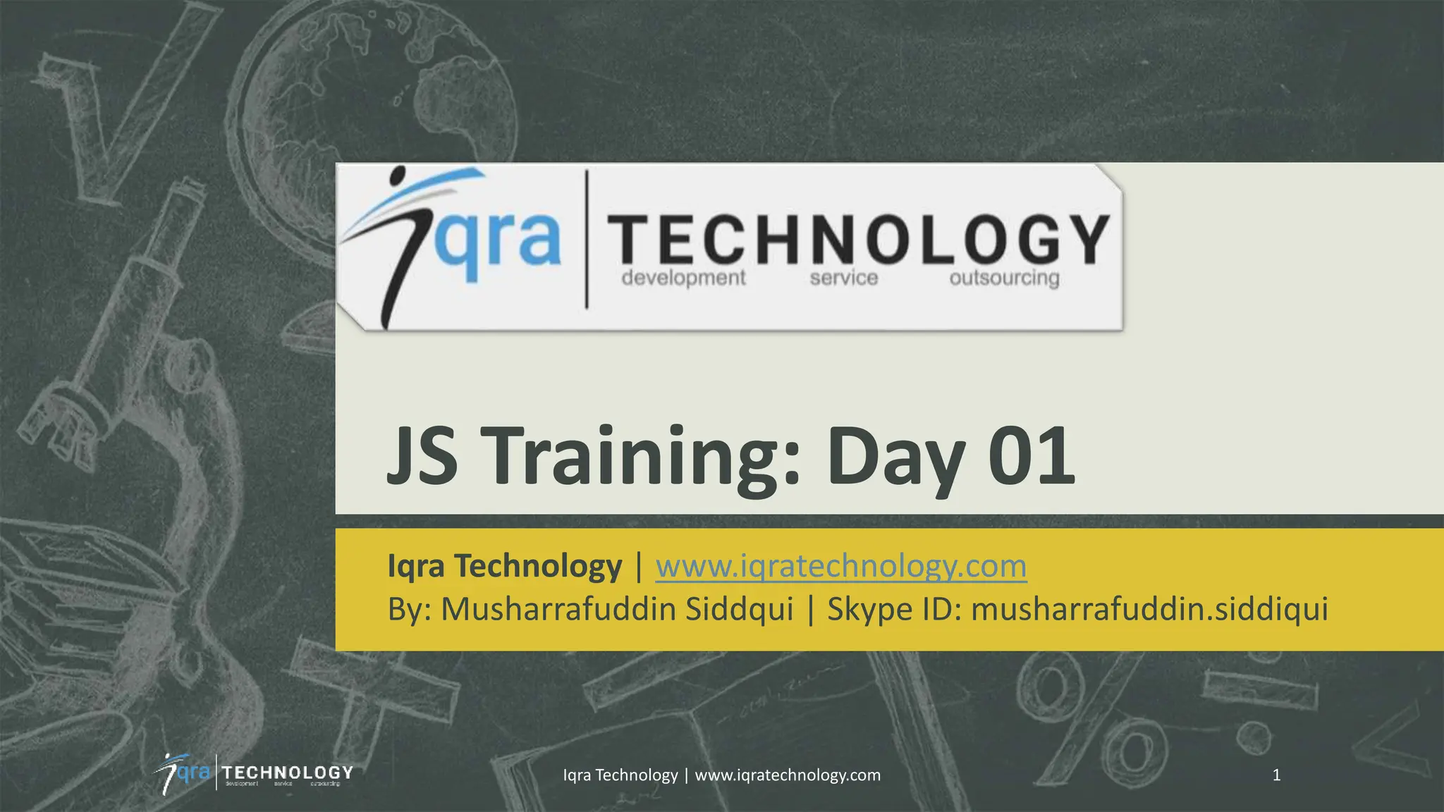 JavaScript Training Day 01 Iqra Technology.pptx | Web Development ...