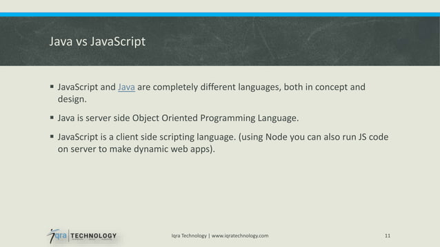 JavaScript Training Day 01 Iqra Technology.pptx | Web Development ...